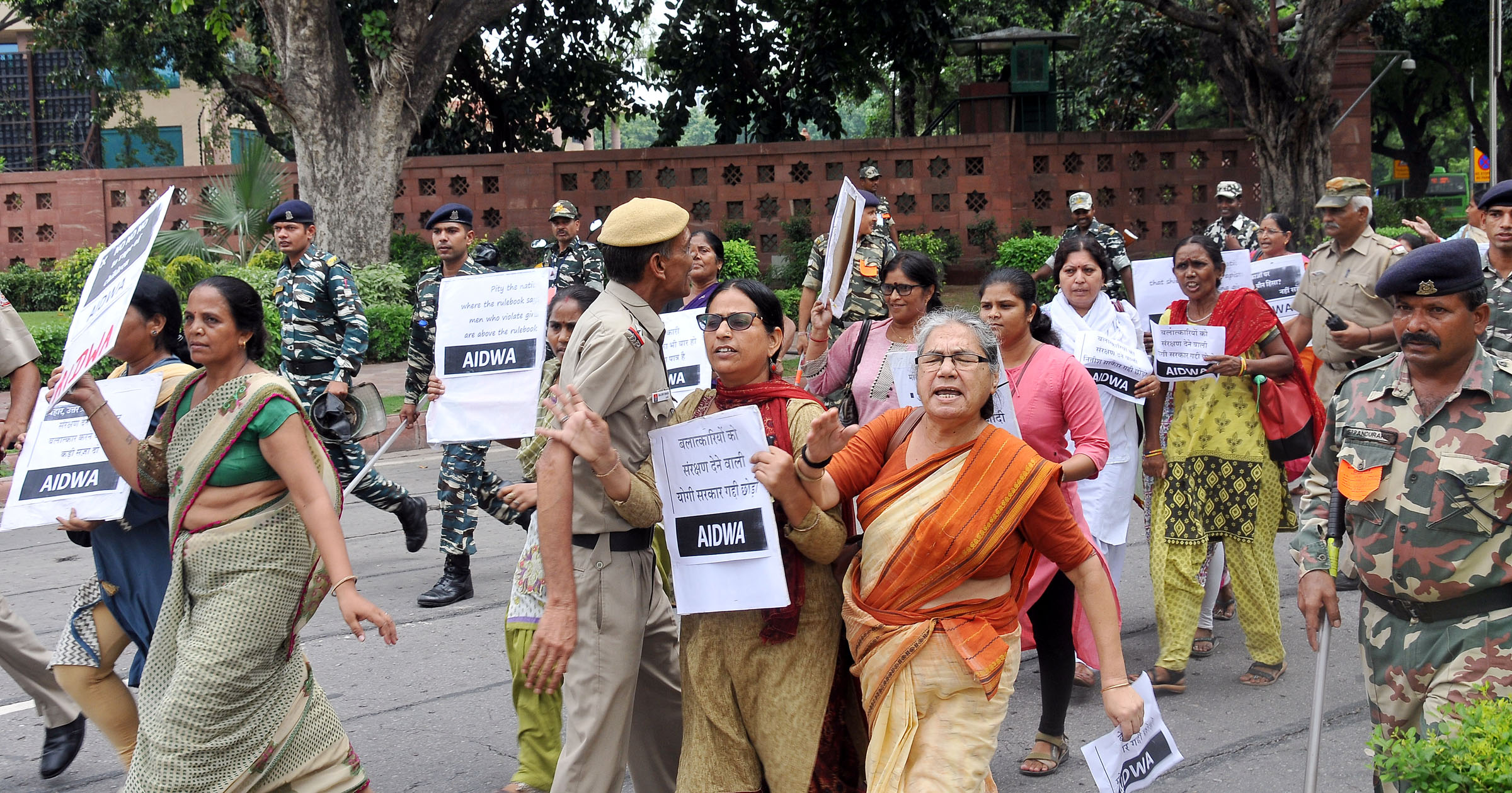 AIDWA, Delhi held a protest against increasing incidents of sex crimes ...